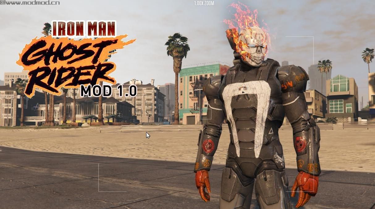 侠盗猎车手5「GTA5」Mod: IRON MAN - GHOST RIDER_模组菜鸟网
